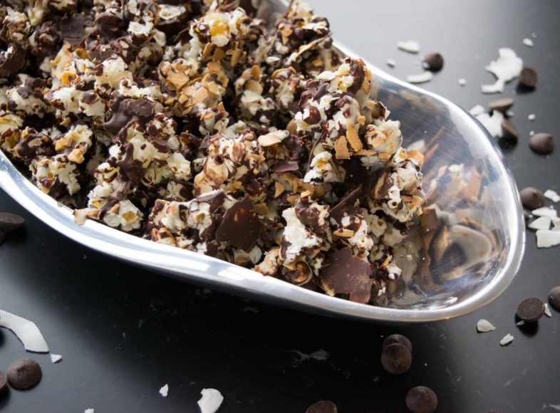 Dark Chocolate Coconut - White Chocolate Crunch Popcorn - Witten Kitchen