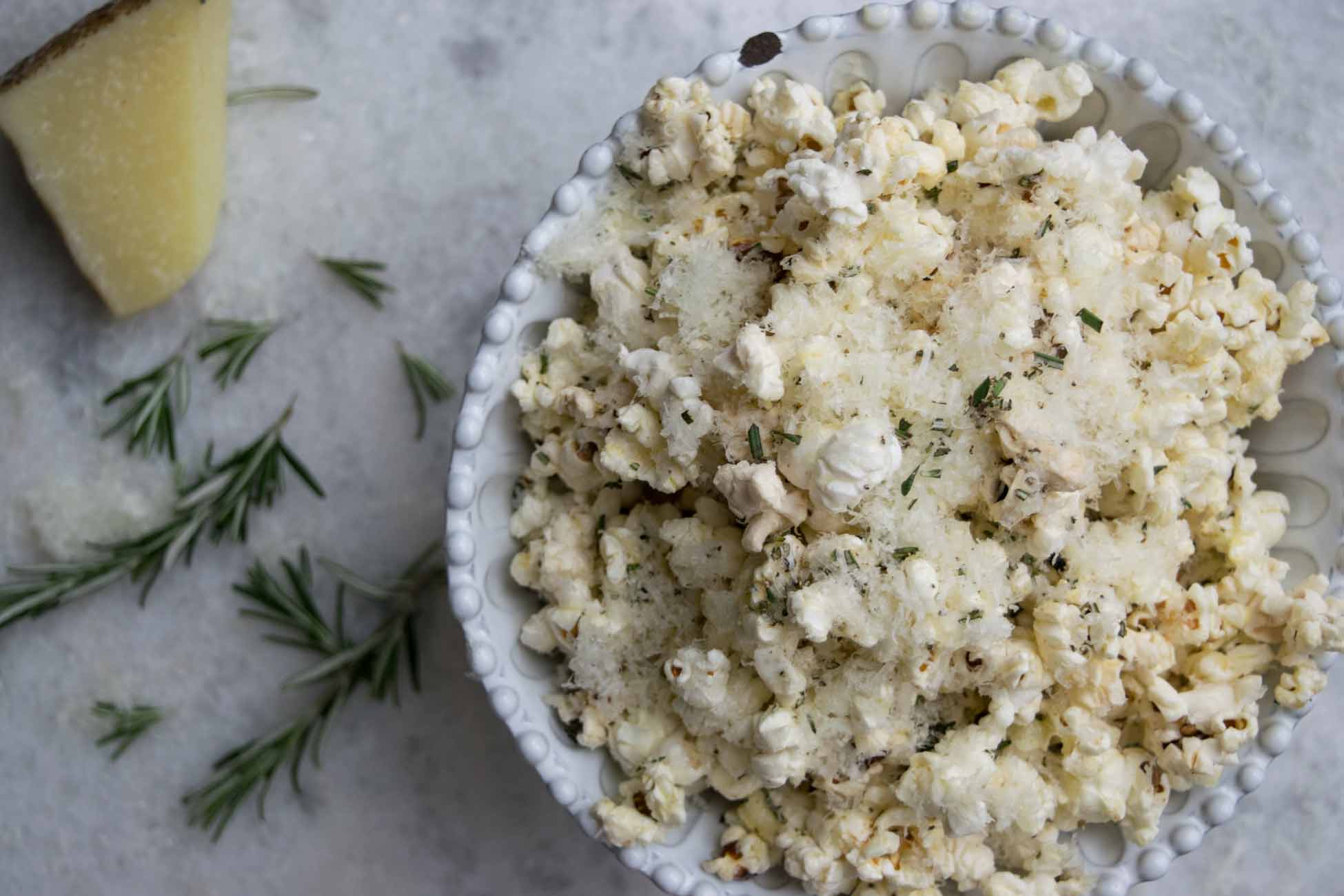 Rosemary Parmesan Garlic Popcorn - Witten Kitchen